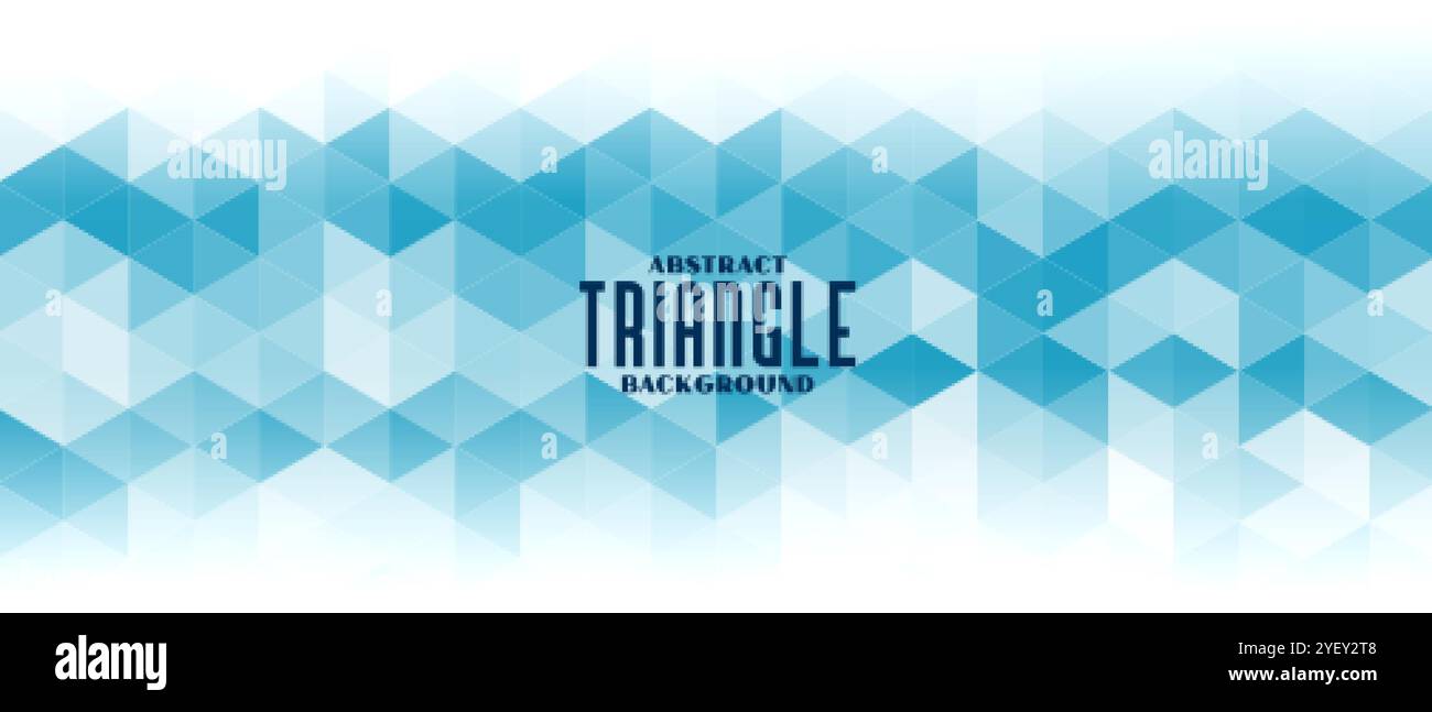 abstract blue triangle grid pattern banner design Stock Vector Image ...