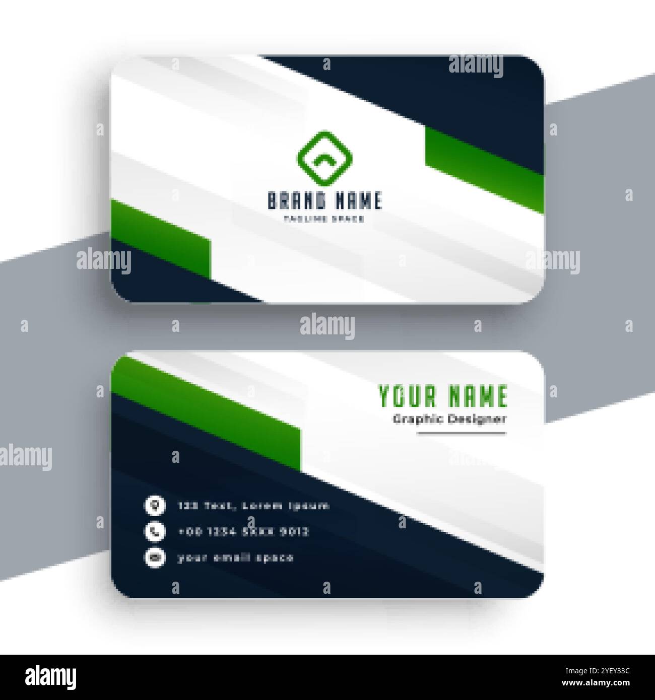 Green business card Stock Vector Images - Alamy