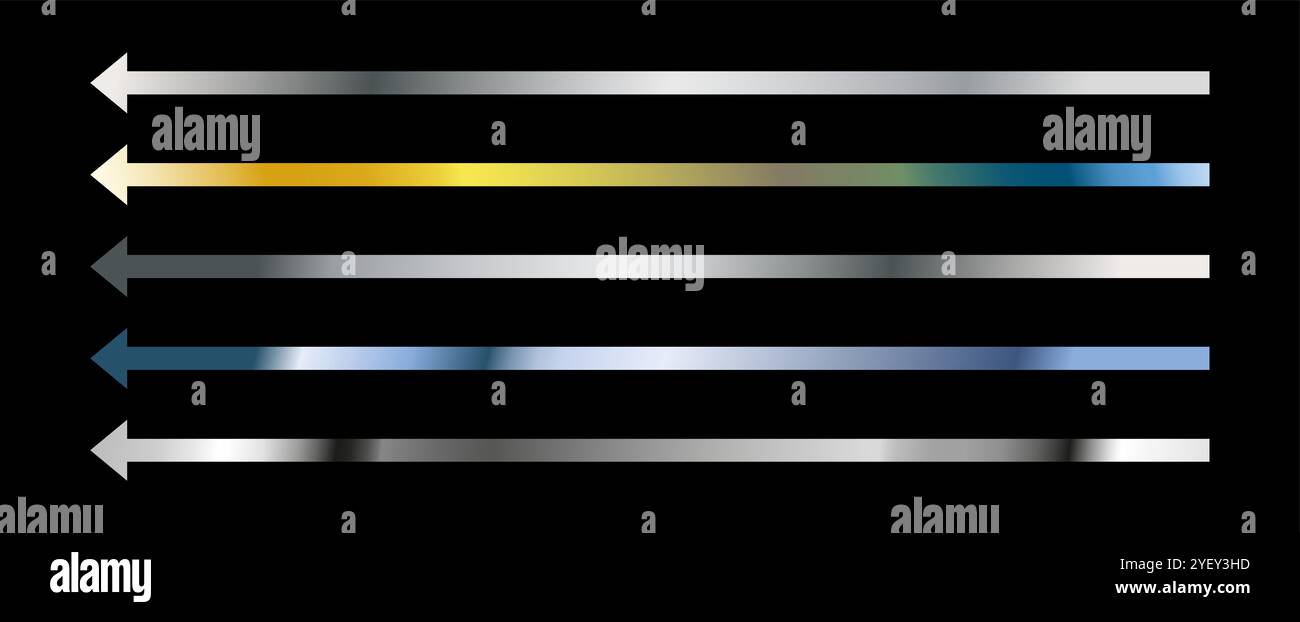 Straight Long Arrow. Set of simple Symbols for apps and websites ...