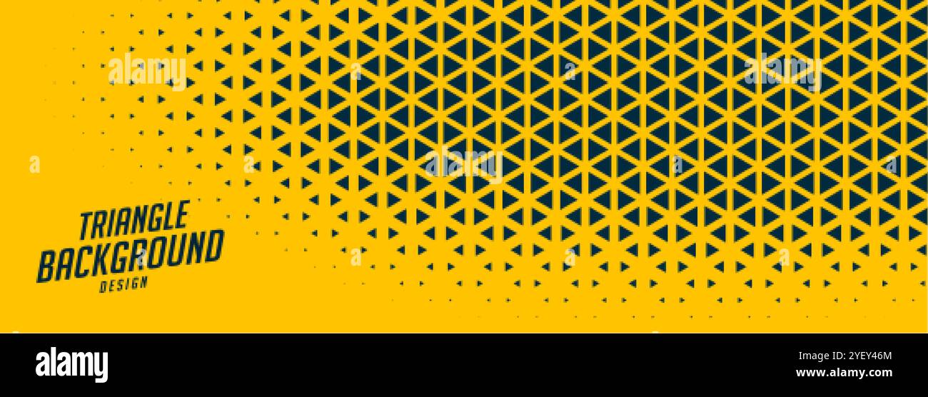 abstract yellow wide banner with triangle shapes Stock Vector Image ...