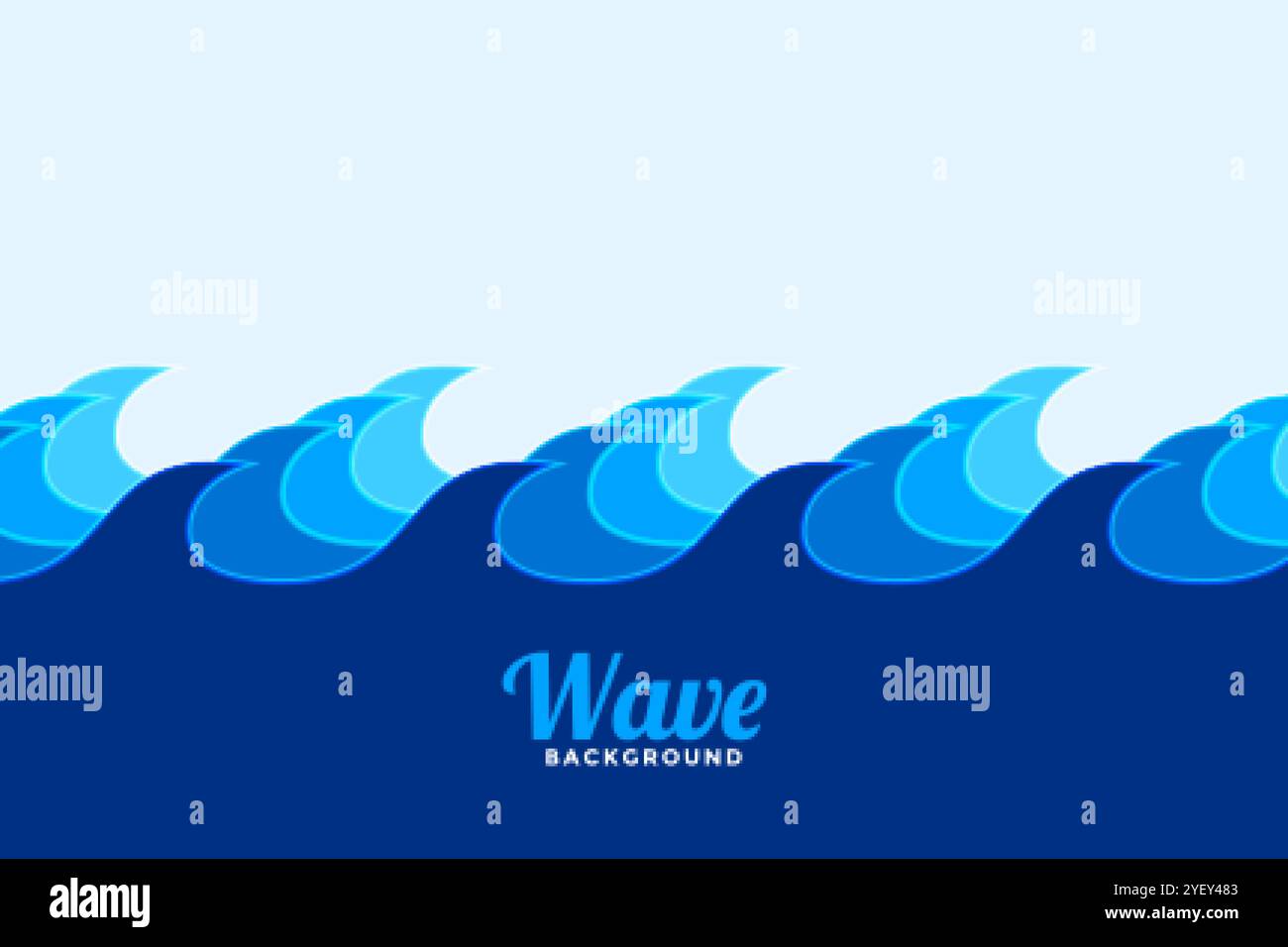 ocean surface wave background in blue shades colors Stock Vector Image ...