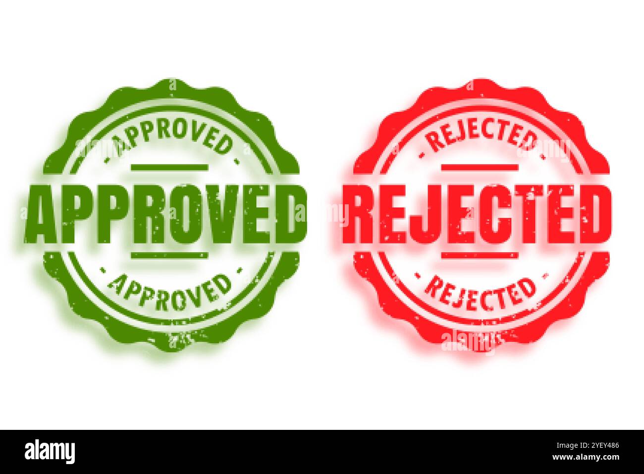 approved and rejected rubber stamps set of two Stock Vector Image & Art - Alamy
