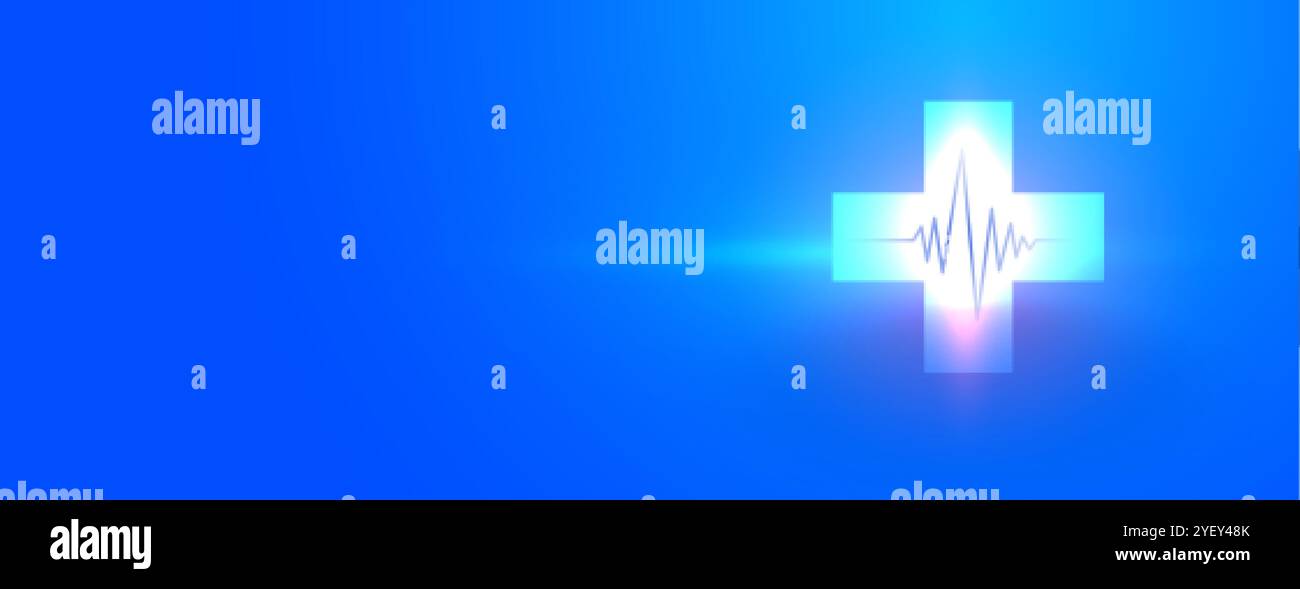 blue healthcare and medical wide banner design Stock Vector Image & Art ...
