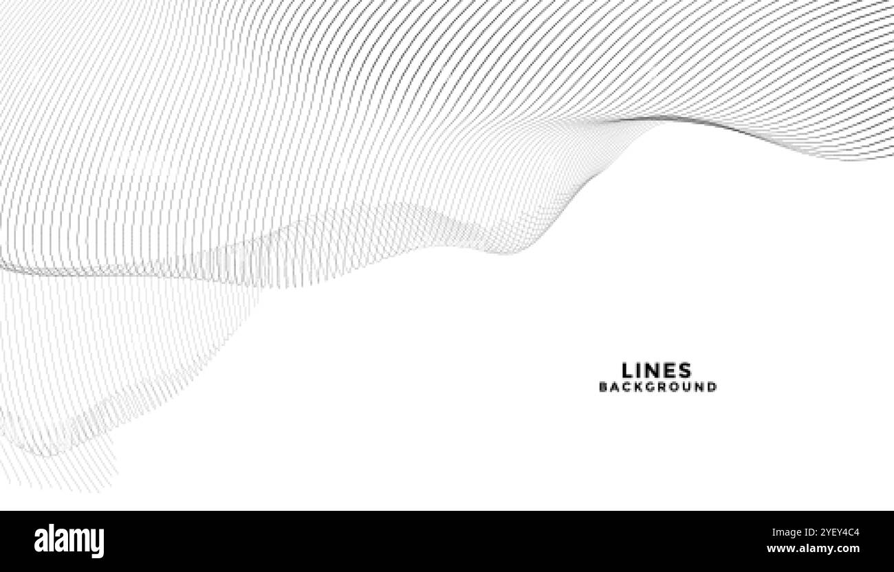 stylish abstract black lines on white background Stock Vector Image ...