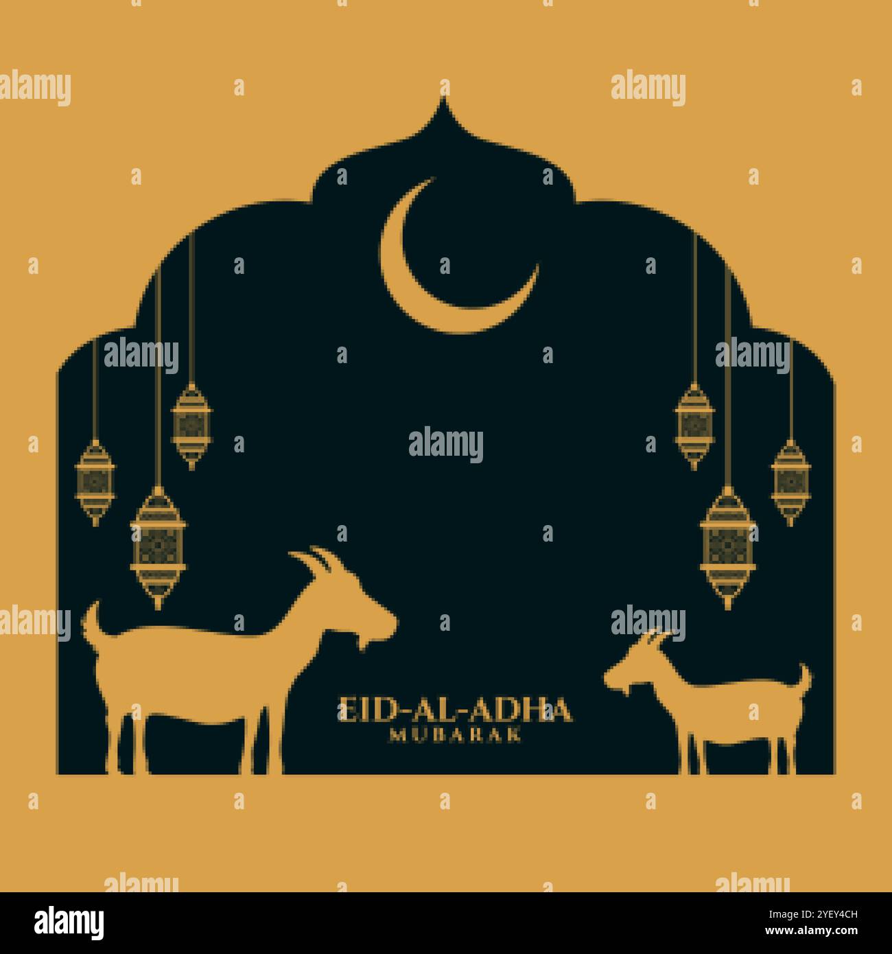 eid al adha bakrid festival wishes card design Stock Vector Image & Art ...