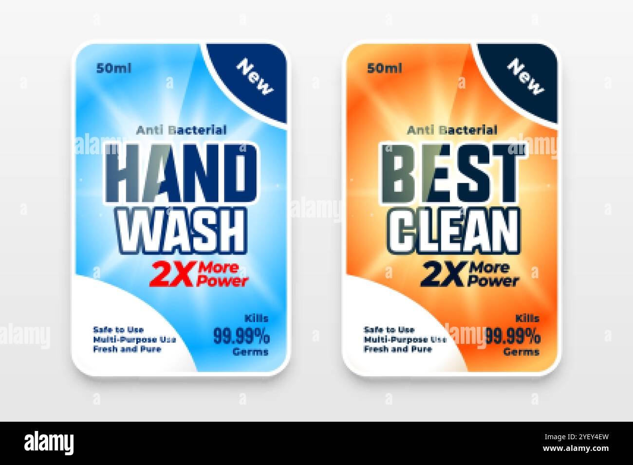 hand sanitizer or disinfectant cleaner labels design template Stock ...
