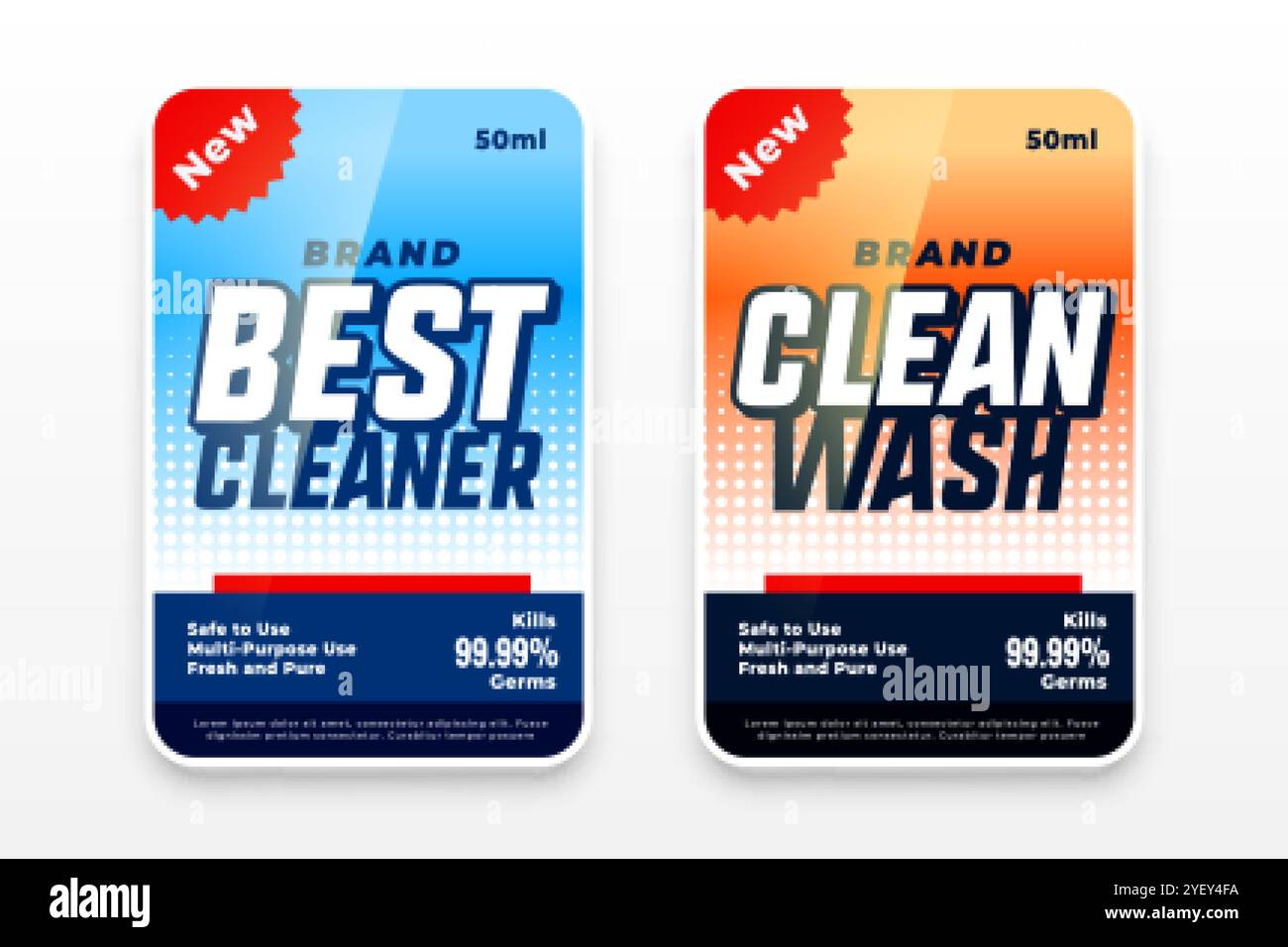 detergent wash labels design set of two Stock Vector Image & Art - Alamy