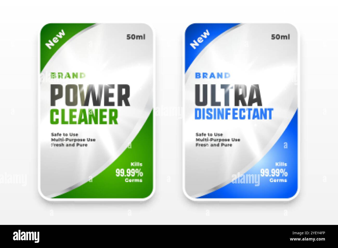 disinfectant and cleaner labels template design concept Stock Vector ...