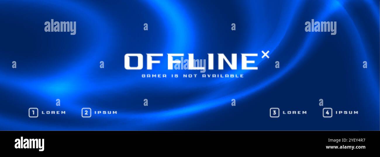 abstract blue digital glowing lines banner design Stock Vector Image ...