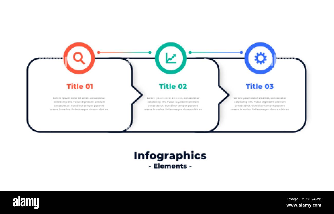 three steps modern directional infographic template design Stock Vector Image & Art - Alamy