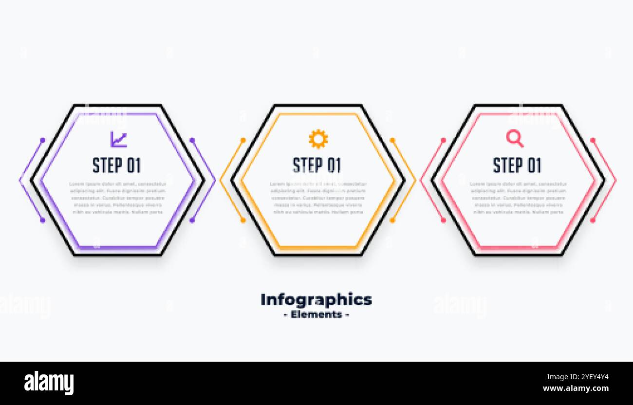 Hexagonal timeline Stock Vector Images - Alamy