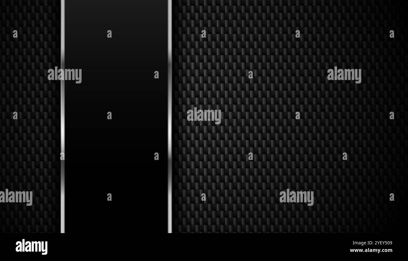 carbon fiber texture with metallic lines background Stock Vector Image ...