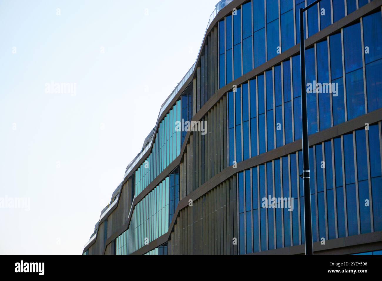 London, UK: King's Cross building showing interesting curvy modern ...