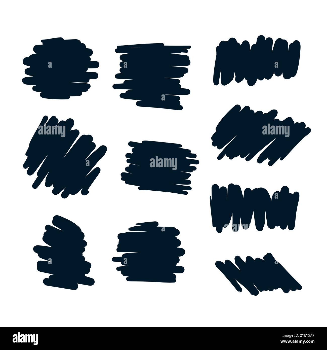 set of abstract scribble bold pen elements Stock Vector Image & Art - Alamy