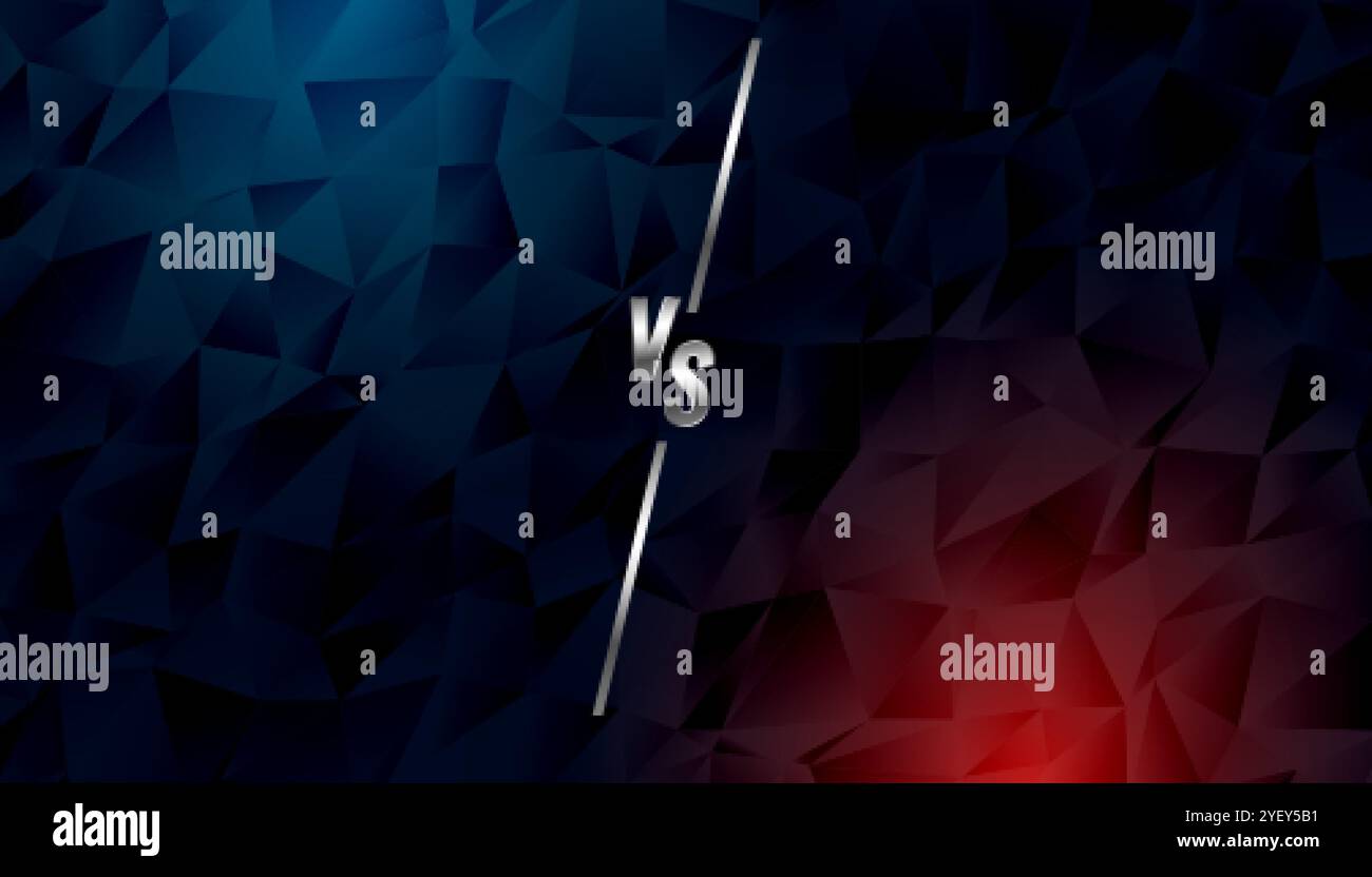 low poly style vs versus banner design Stock Vector Image & Art - Alamy
