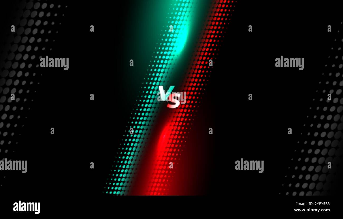 halftone style versus screen background design template Stock Vector ...