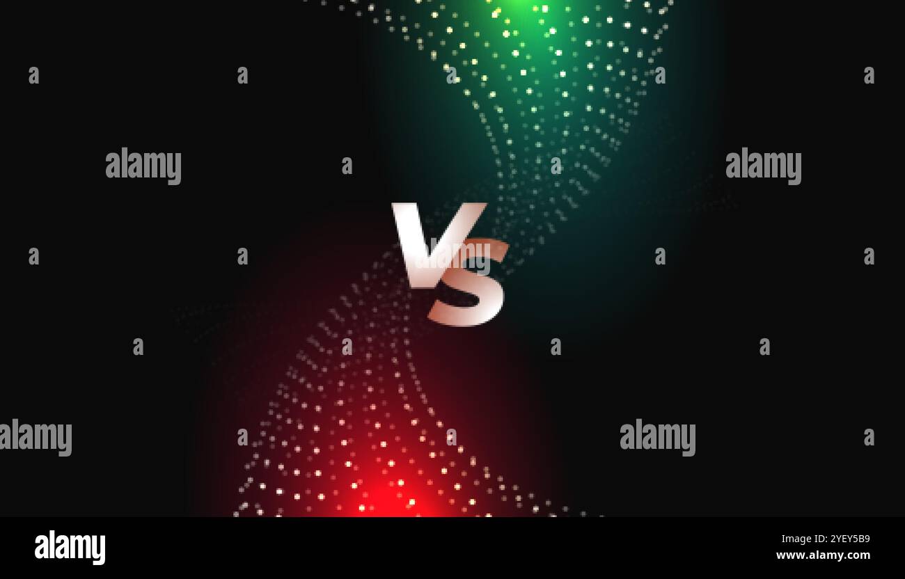 challenge or comparison versus vs screen template design Stock Vector ...