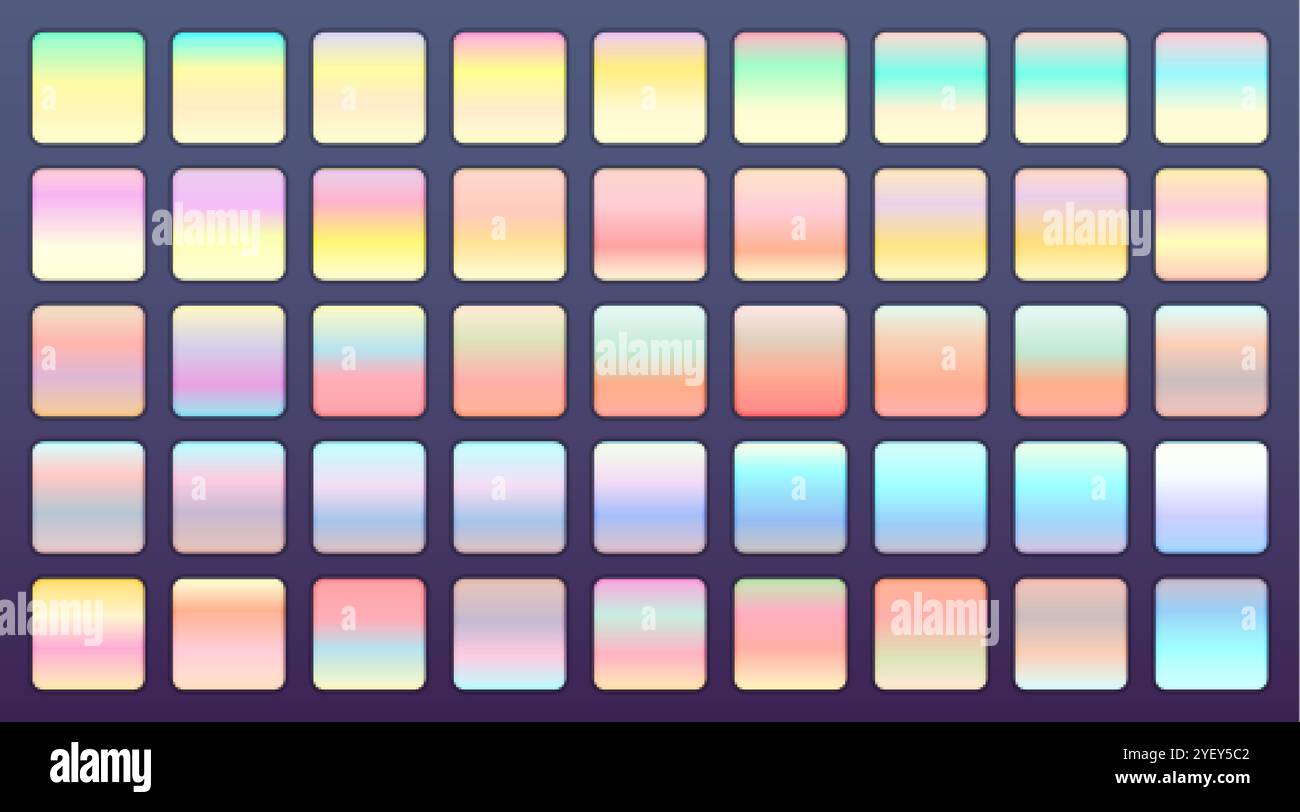 holographic or pastel color gradients big set Stock Vector Image & Art ...