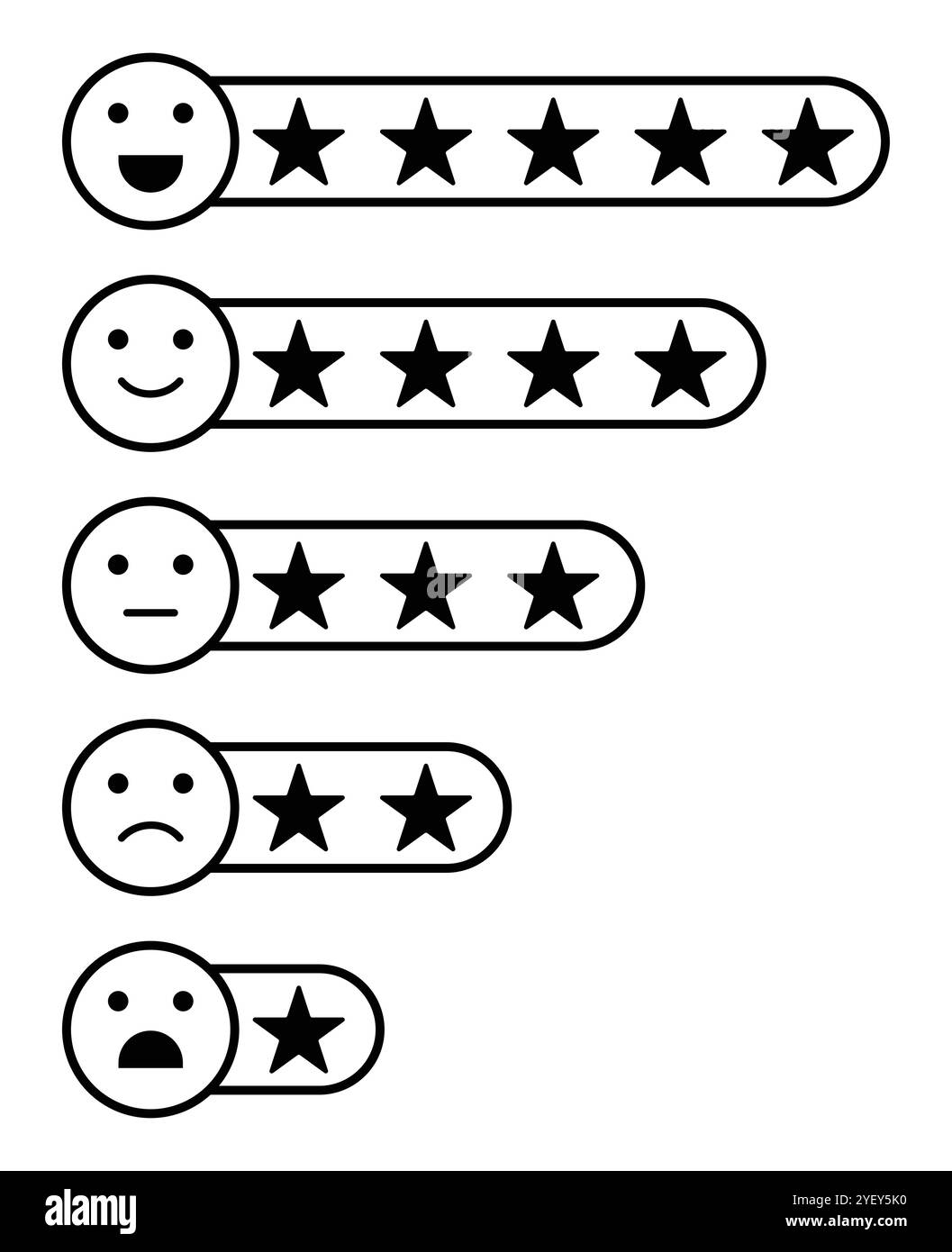 Emoji feedback Black and White Stock Photos & Images - Alamy