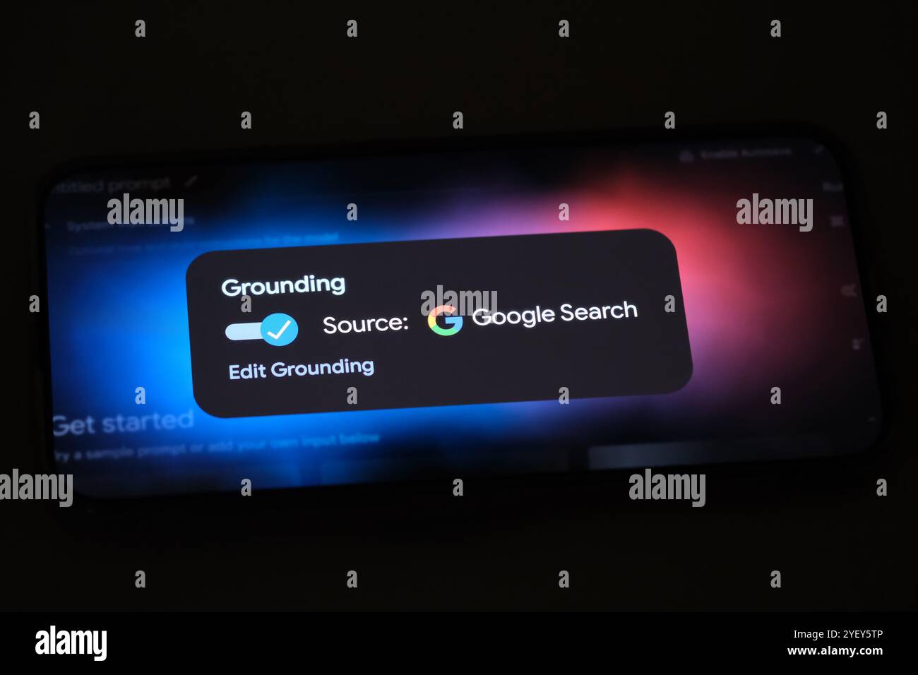 Grounding with Google Search on phone screen Stock Photo - Alamy