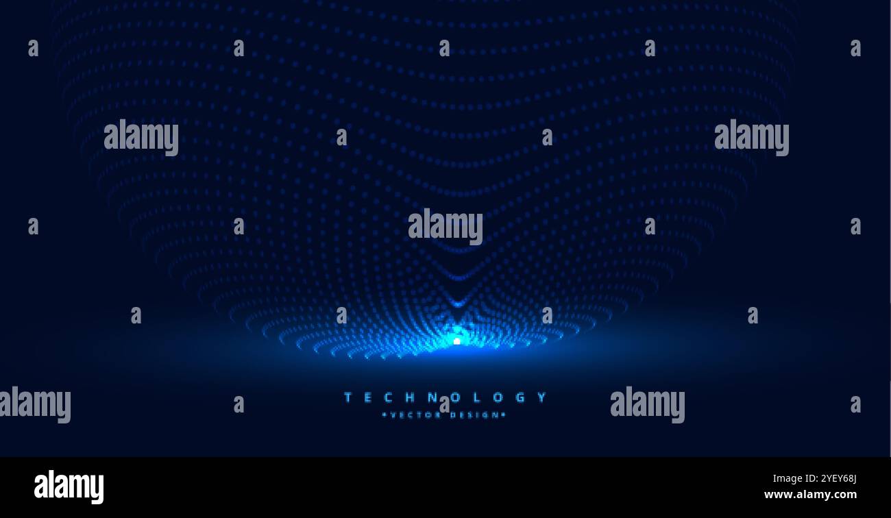 technology particles background with light source design Stock Vector ...