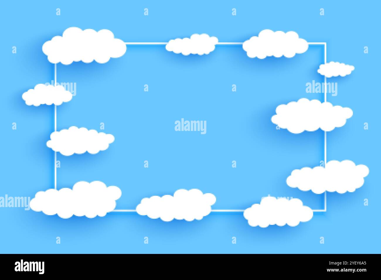 clouds frame background with text space design Stock Vector Image & Art ...