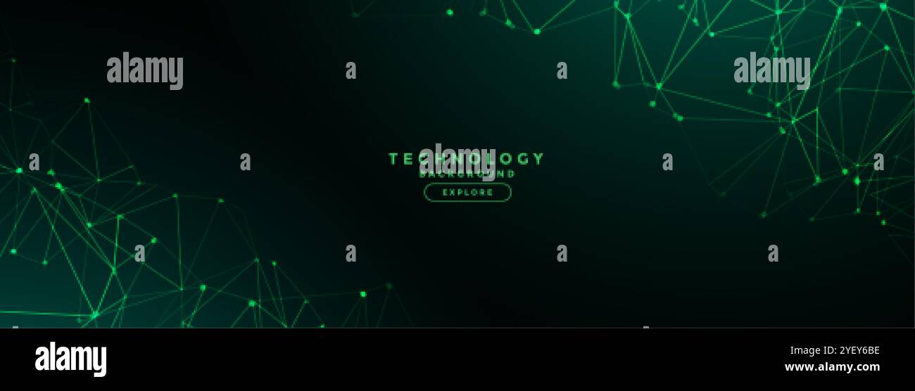 digital technology network lines mesh banner design Stock Vector Image ...
