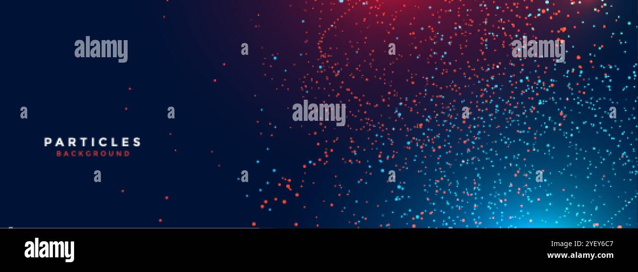 digital technology particle banner with light effect Stock Vector Image ...