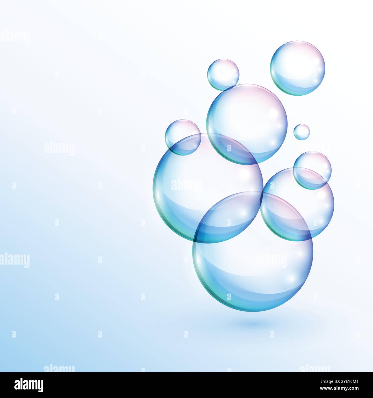 water or soap bubbles floating background design Stock Vector Image ...
