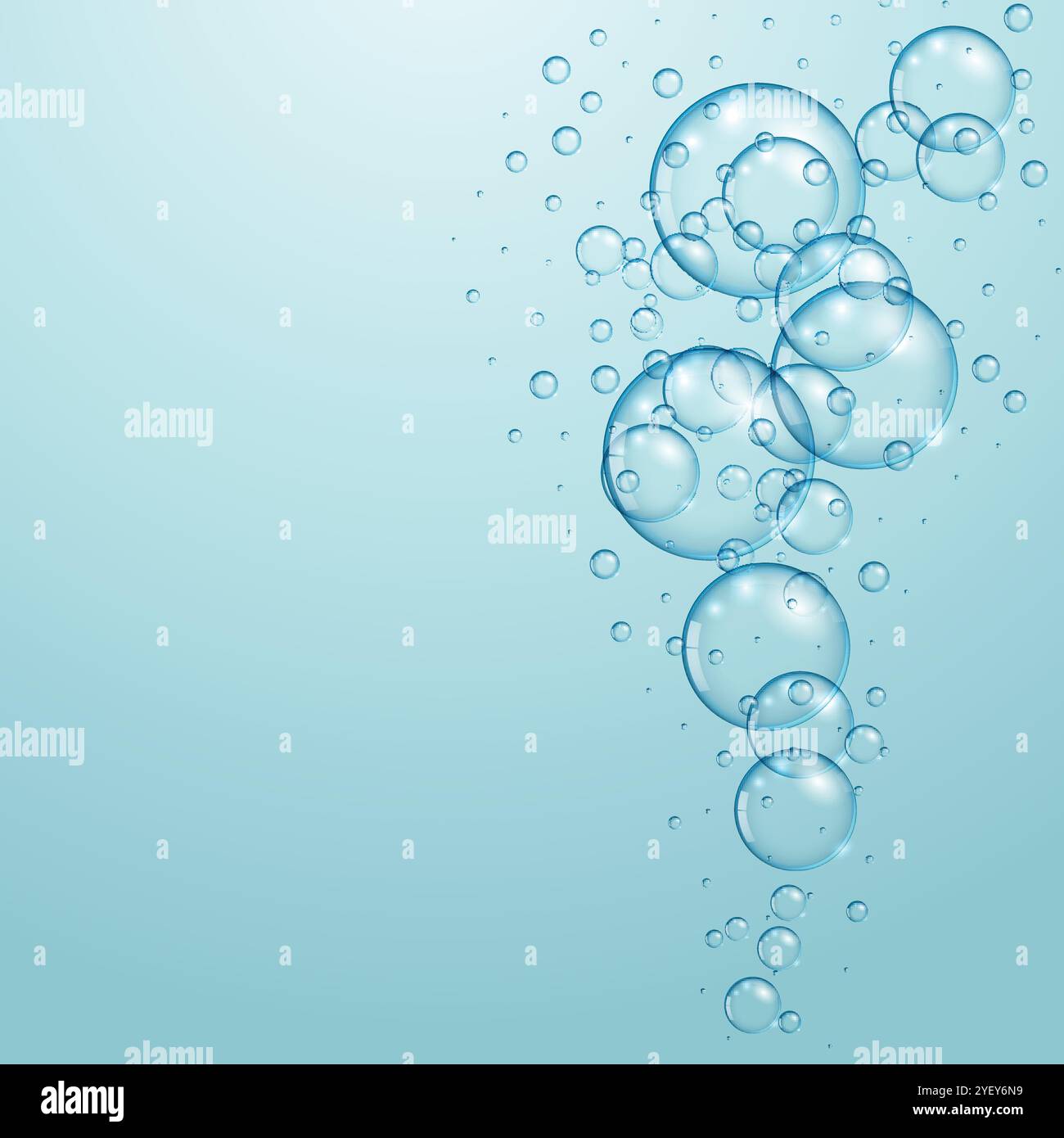 blue background with floating water bubbles design Stock Vector Image ...