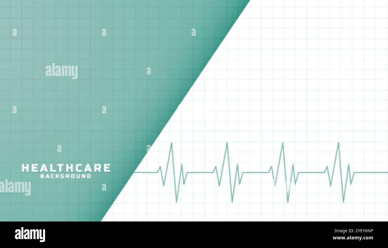 healthcare and medical banner with heartbeat line Stock Vector Image ...