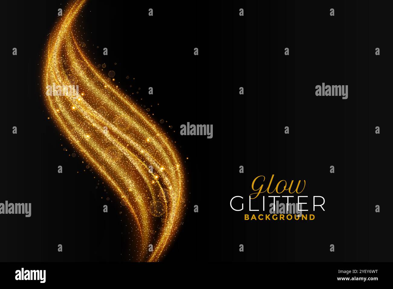golden sparkling glitter abstract wavy background design Stock Vector Image & Art - Alamy