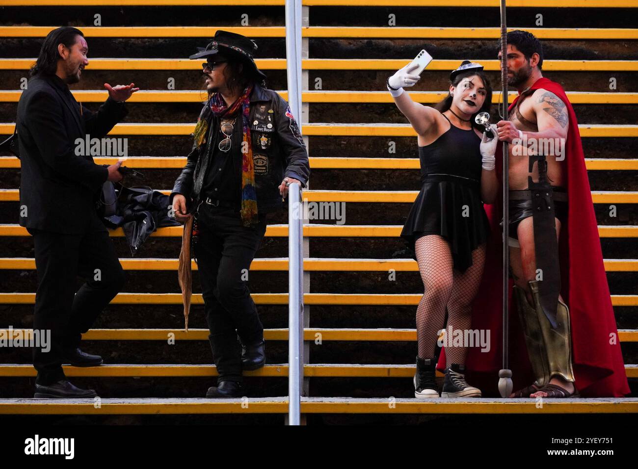 November 2, 2024, Santiago, Metropolitana, Chile: A group of cosplayers ...