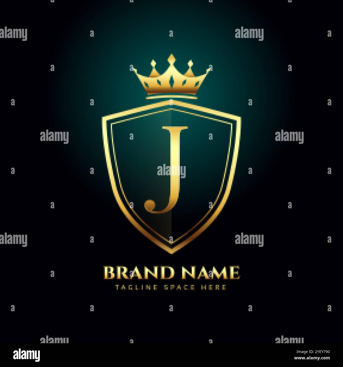 Monogram crown logo hi-res stock photography and images - Alamy