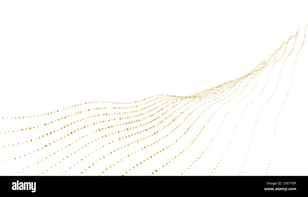 Golden wavy lines Cut Out Stock Images & Pictures - Alamy