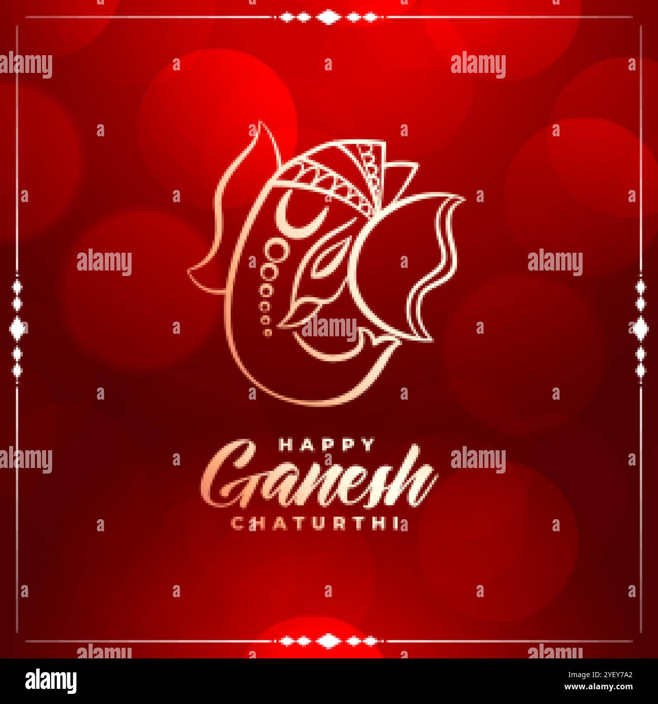 lord ganesh festival card in shiny red color Stock Vector Image & Art ...