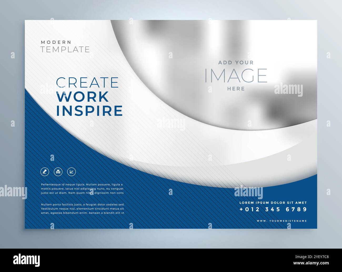 Ppt background template design blue hi-res stock photography and images ...
