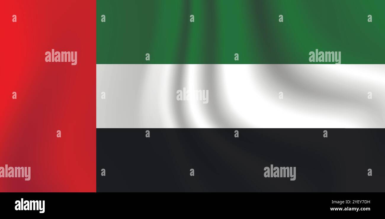 Flag of United Arab Emirates. Arabian national symbol in official ...