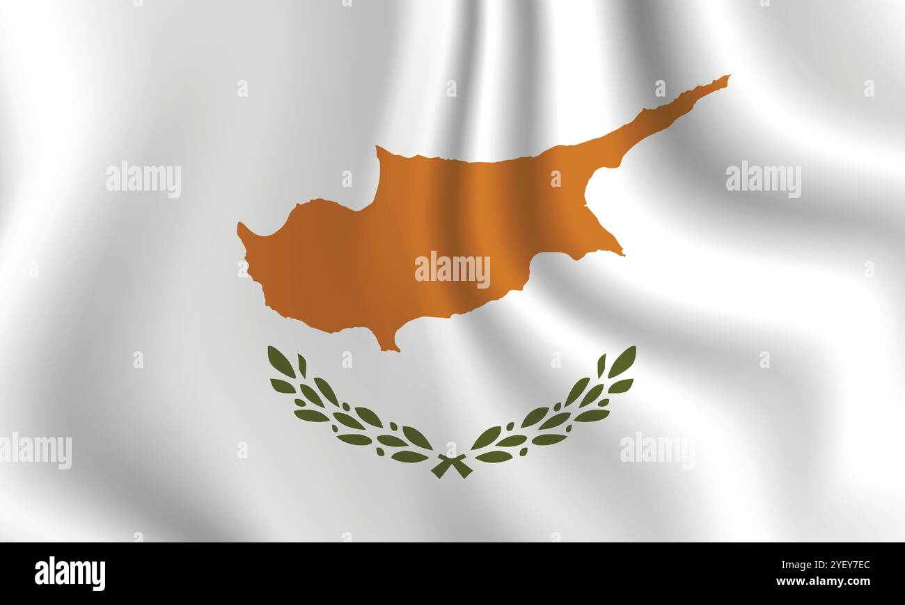 Flag of Cyprus. National symbol in official colors. Template icon ...