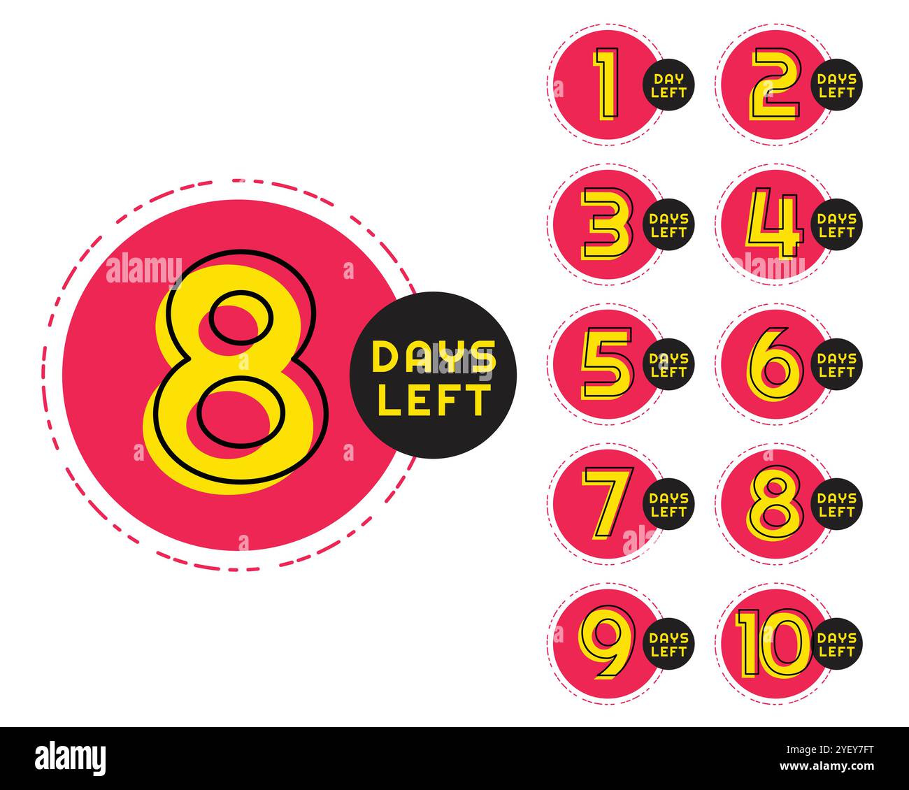 Circular number Stock Vector Images - Alamy