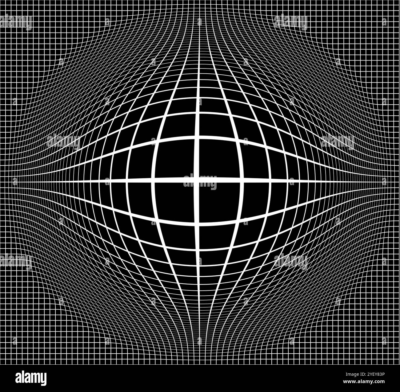 Conceptual illustration of space-time, artwork. Space-time, the ...