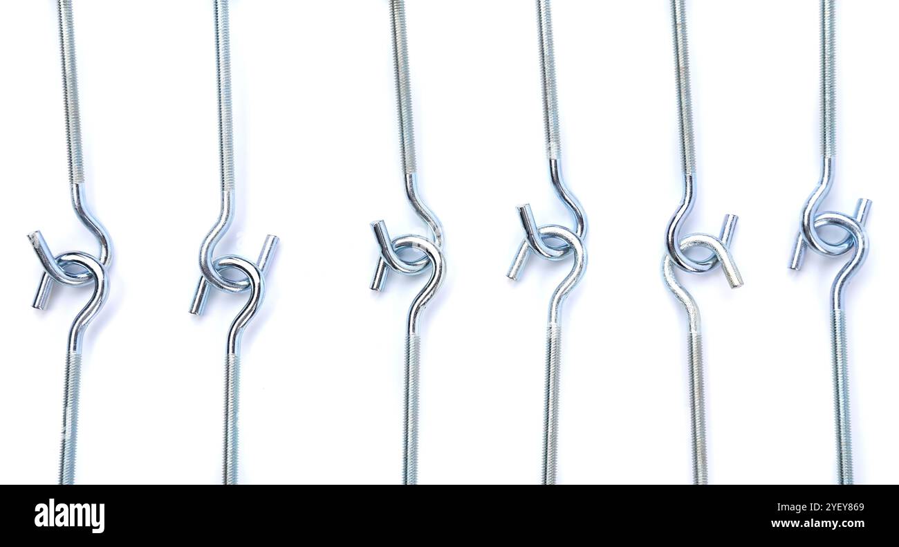 screw-rings are located on a white background Stock Photo - Alamy
