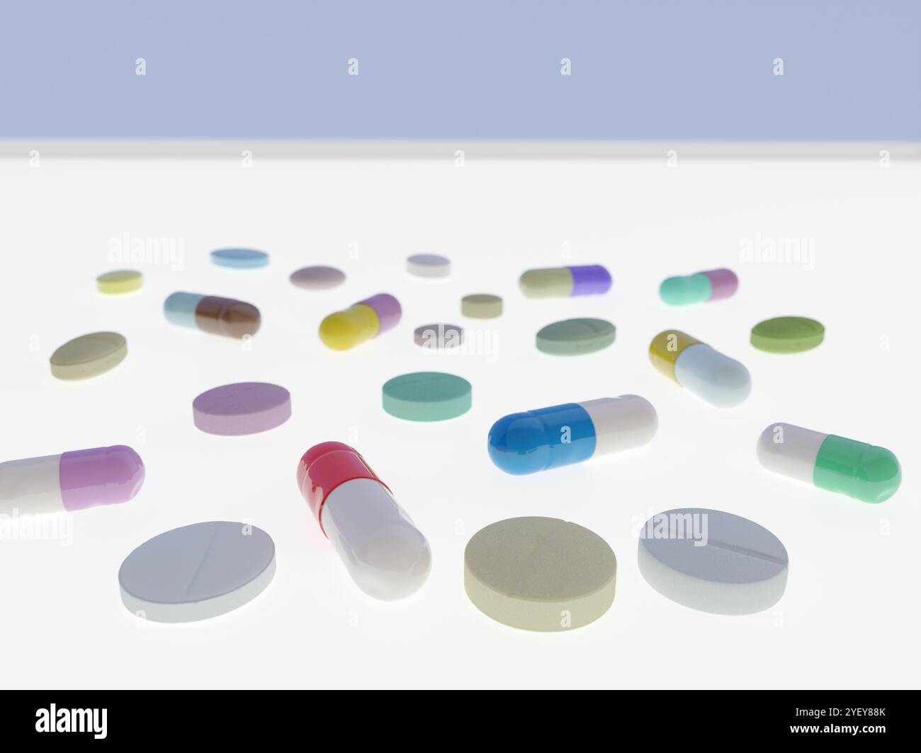 Computer illustration of a variety of pharmaceutical drugs Stock Photo ...
