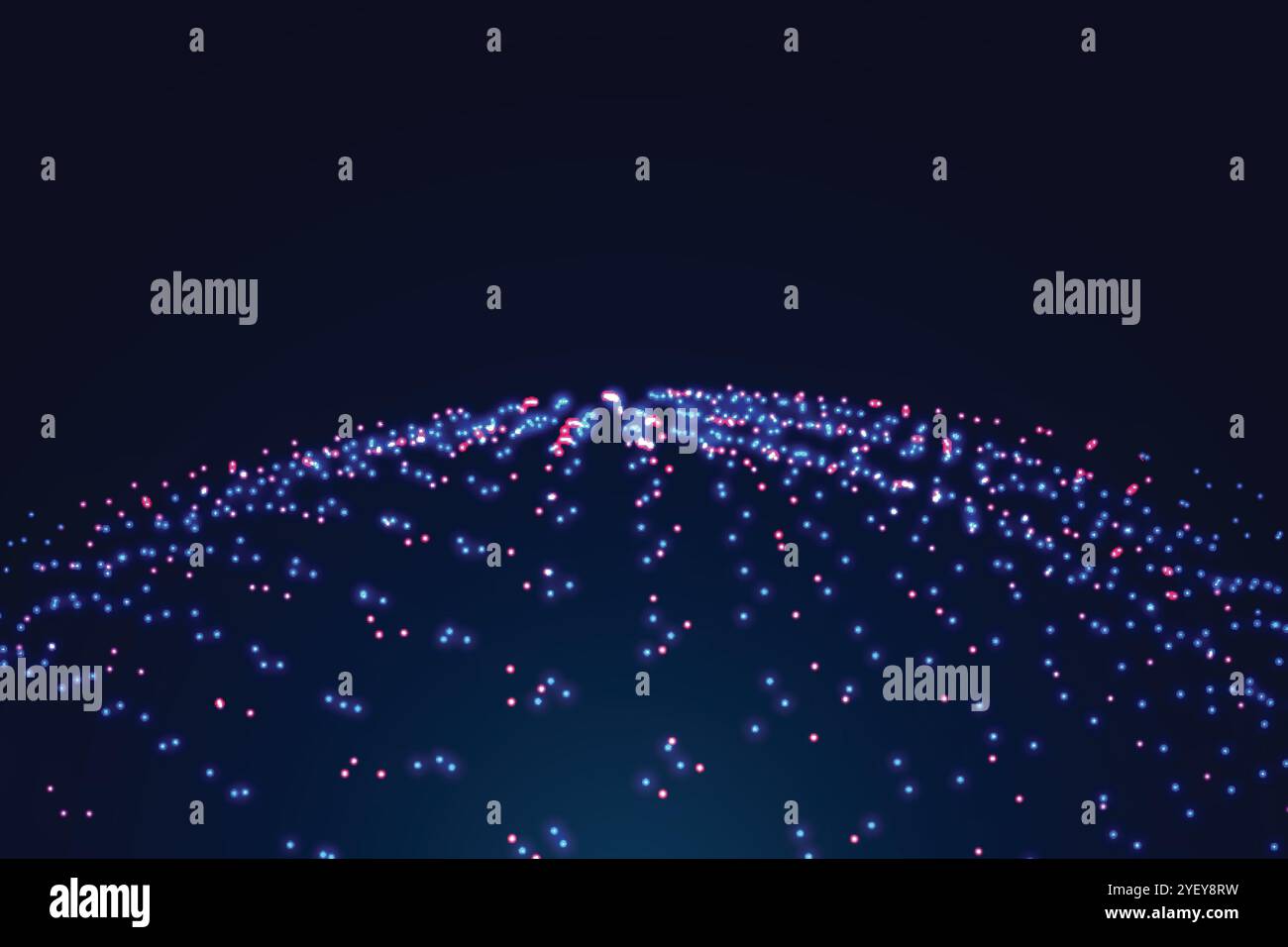 Glowing blue wave motion dots Stock Vector Images - Alamy