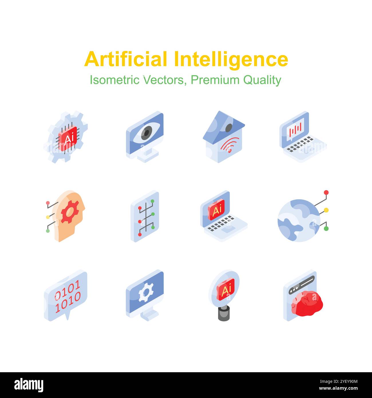 Grab this amazon g icons set of artificial intelligence, premium quality vectors Stock Vector ...