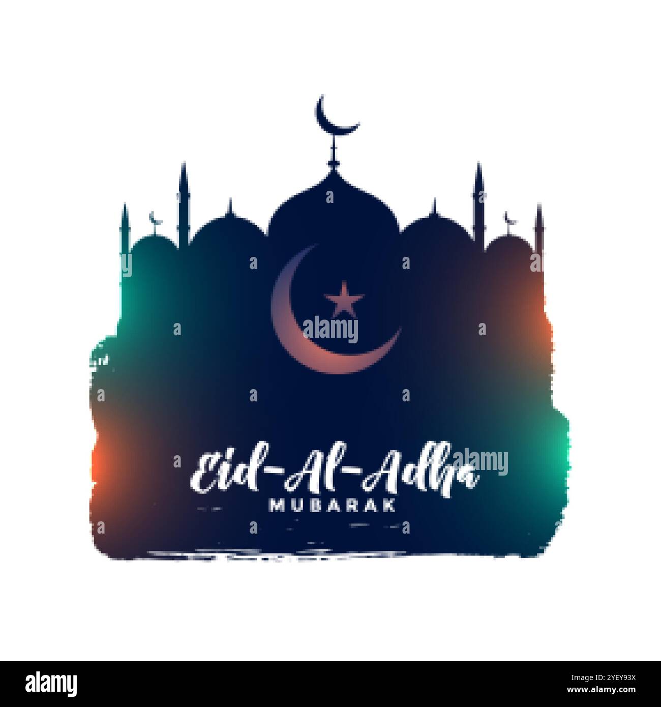 happy bakrid festival islamic card background design Stock Vector Image ...