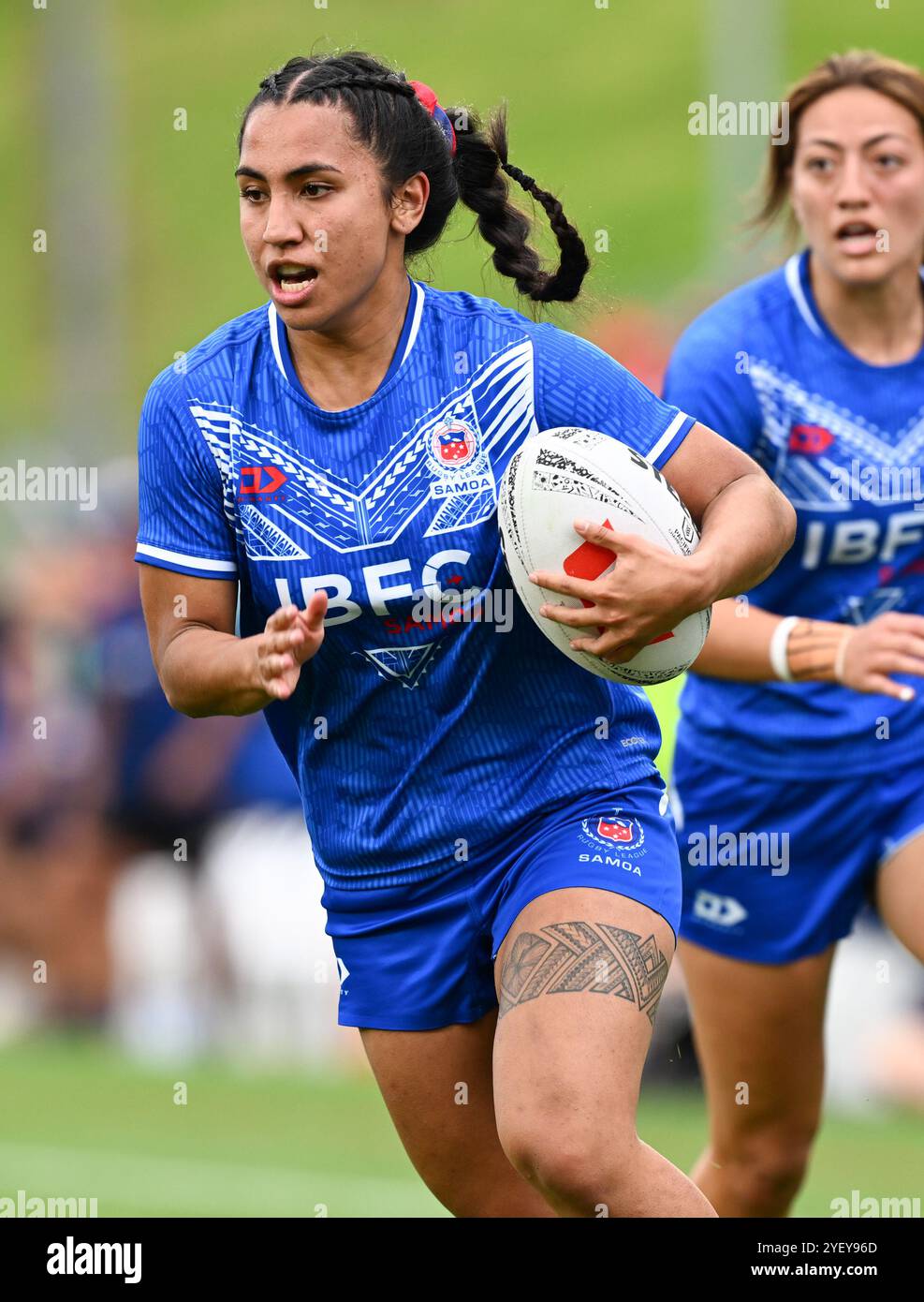 Auckland, New Zealand. 02nd Nov, 2024. Samoa wing Jessica Patea during ...