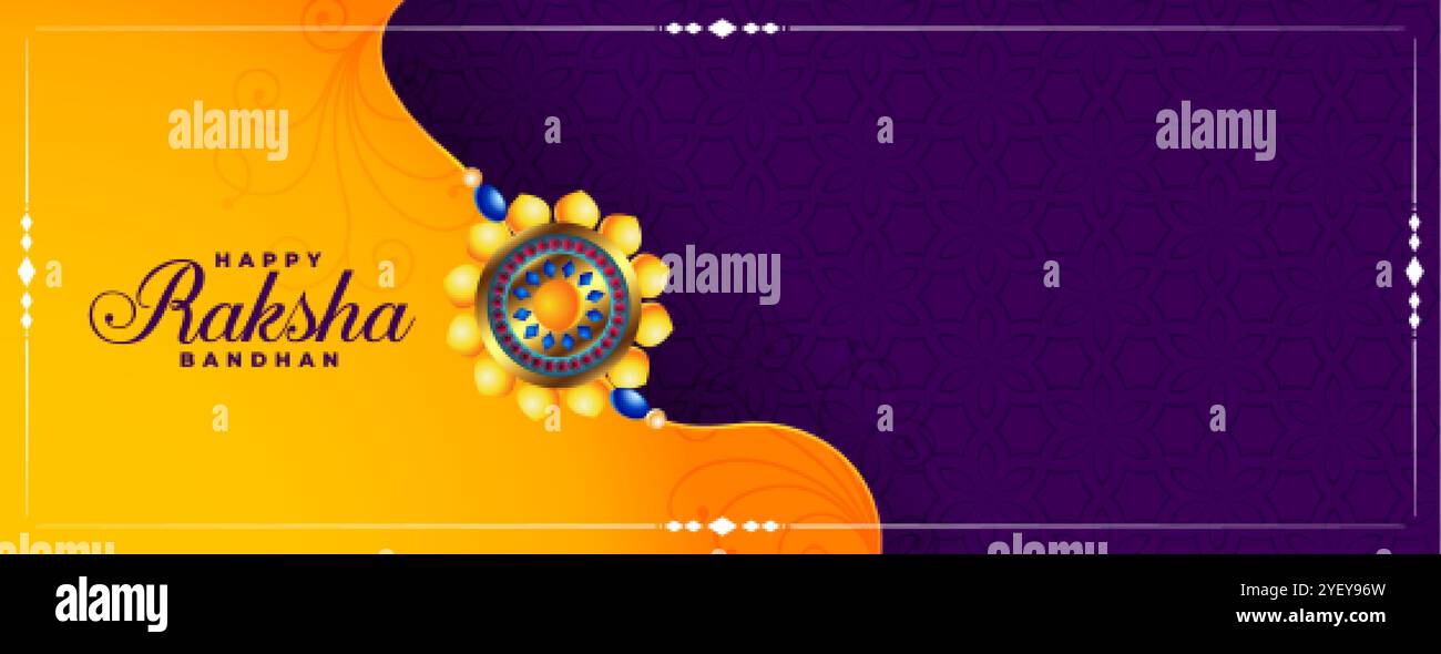 decorative raksha bandhan indian festival banner design Stock Vector ...