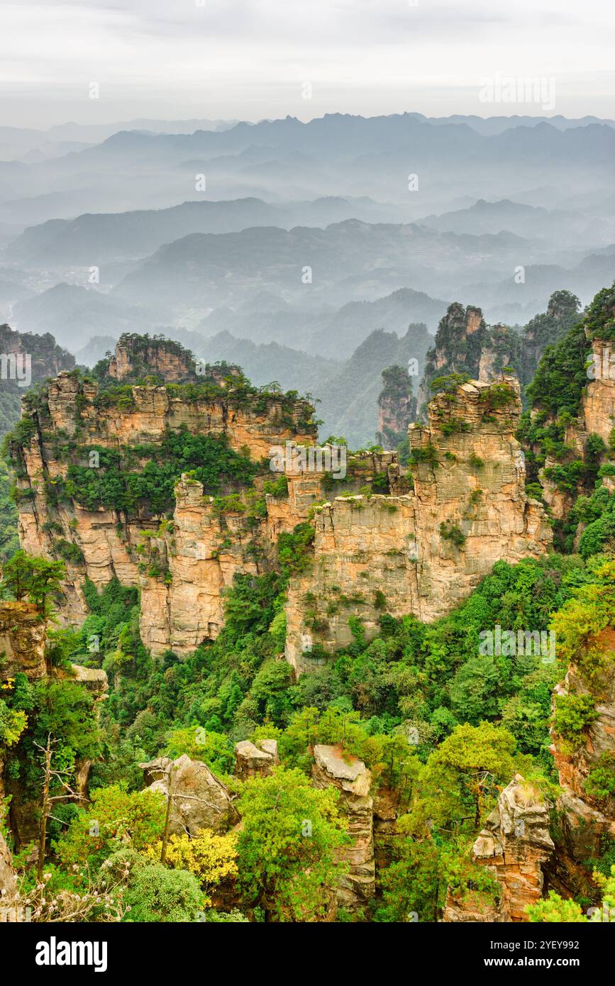 Quartz sandstone pillars (Avatar Mountains Stock Photo - Alamy
