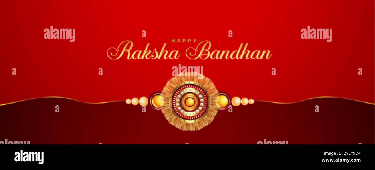 hindu religion raksha bandhan festival banner design Stock Vector Image ...